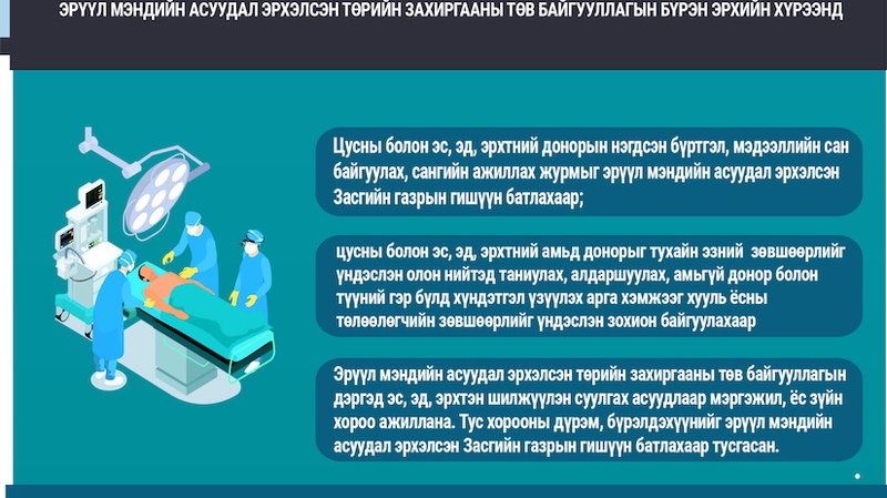 Инфографик Донорын тухай хуульд нэмэлт өөрчлөлт оруулах тухай хуулийн
