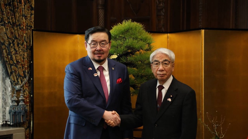 G.Zandanshatar, the Chairman of the State Great Hural of Mongolia and H ...