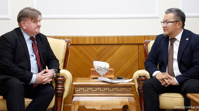 MP J. Zoljargal Meets with Ambassador Krzysztof Bojko